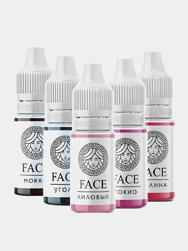 Пигменты для татуажа губ FACE (фейс), 6 мл