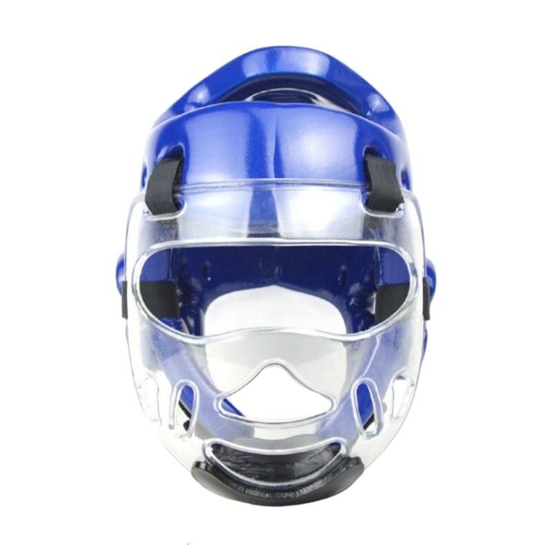 Шлем для карате и бокса с защитой лица, Черный - M