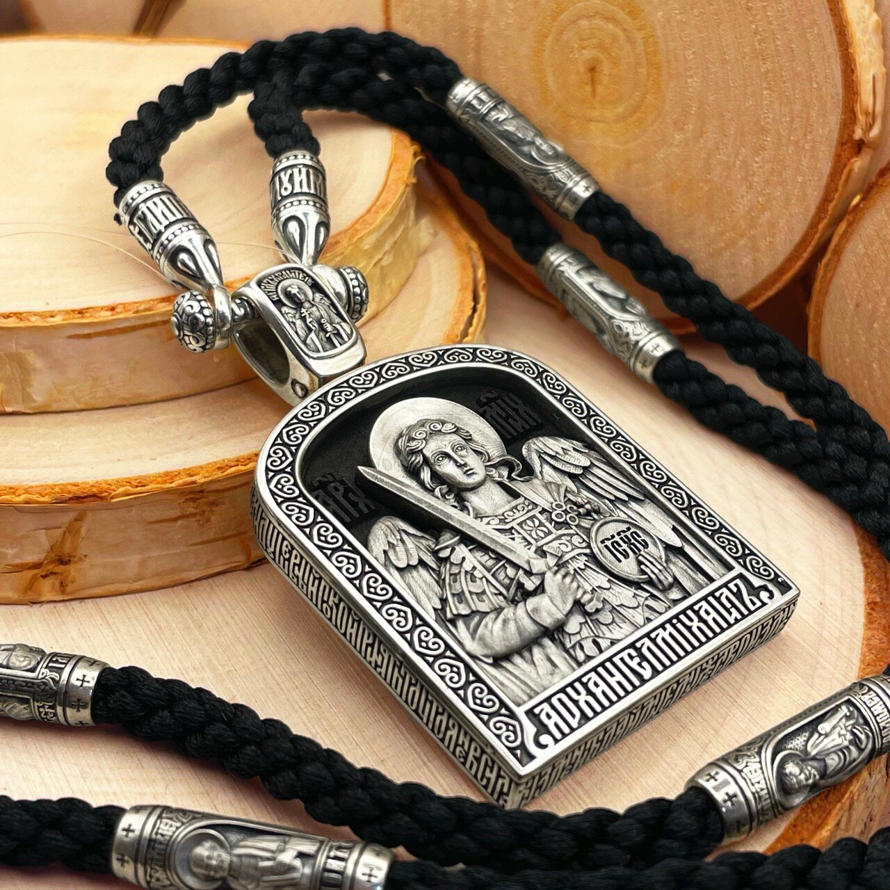 Комплект украшений, серебро, 925 проба, чернение, оксидирование