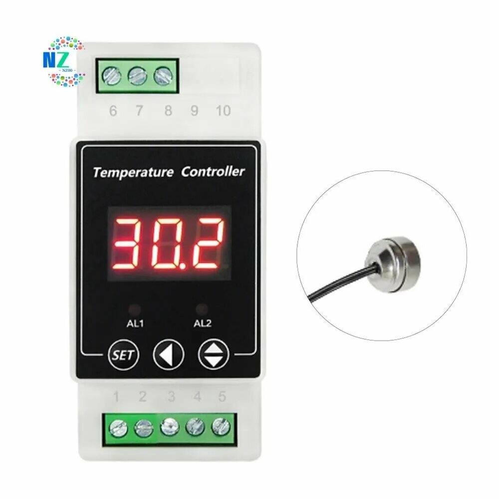 (B R O W) Светодиодный Термостат На Рейке, 220 В Переменного Тока, Двухканальный Релейный Контроллер DIN-Рейку D