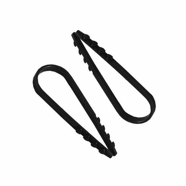 Дюбели-хомуты TOKOV ELECTRIC для круглого кабеля, 11-18 мм, черные, 100 шт