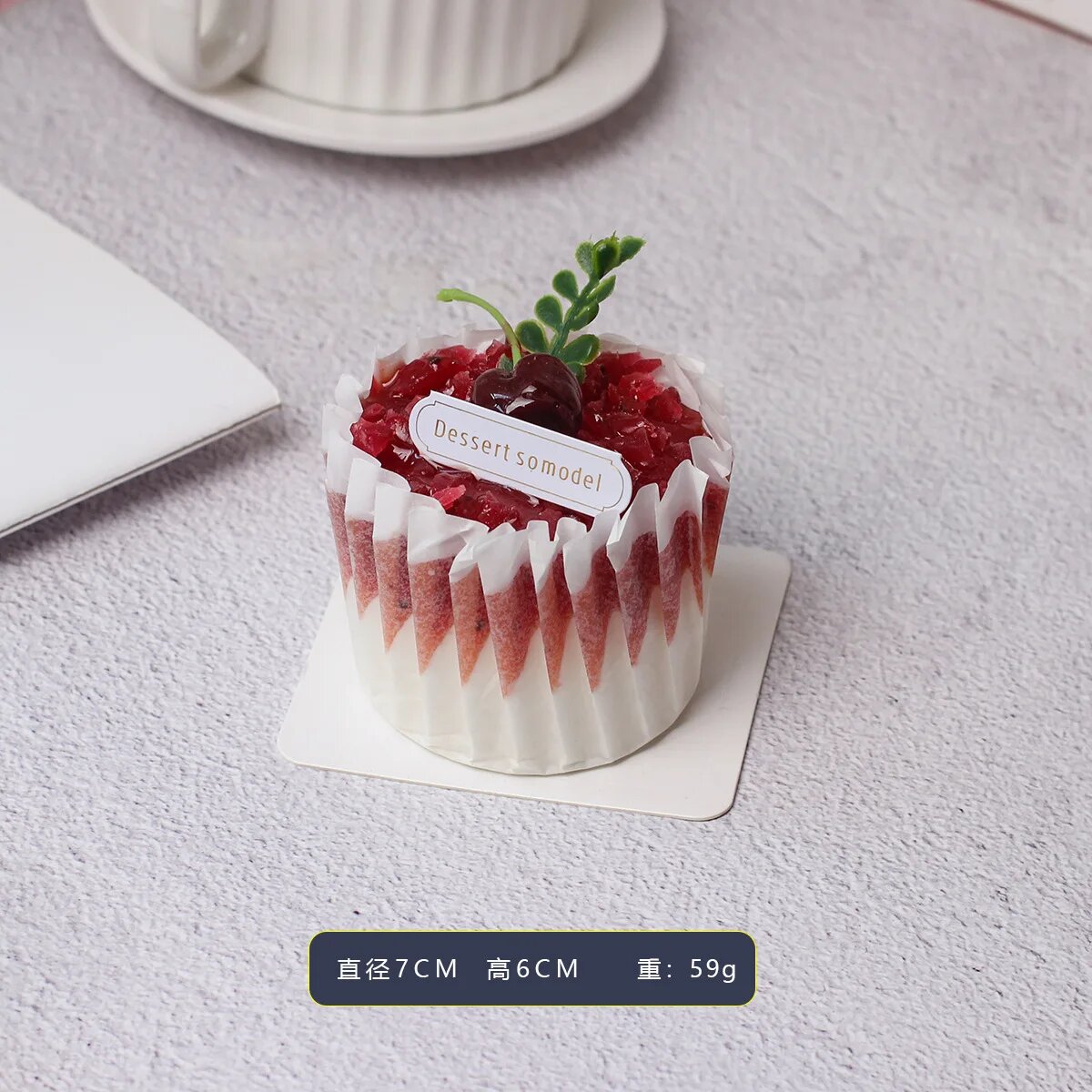 Искусственный фруктовый крем торт манго клубника полиуретан cherry