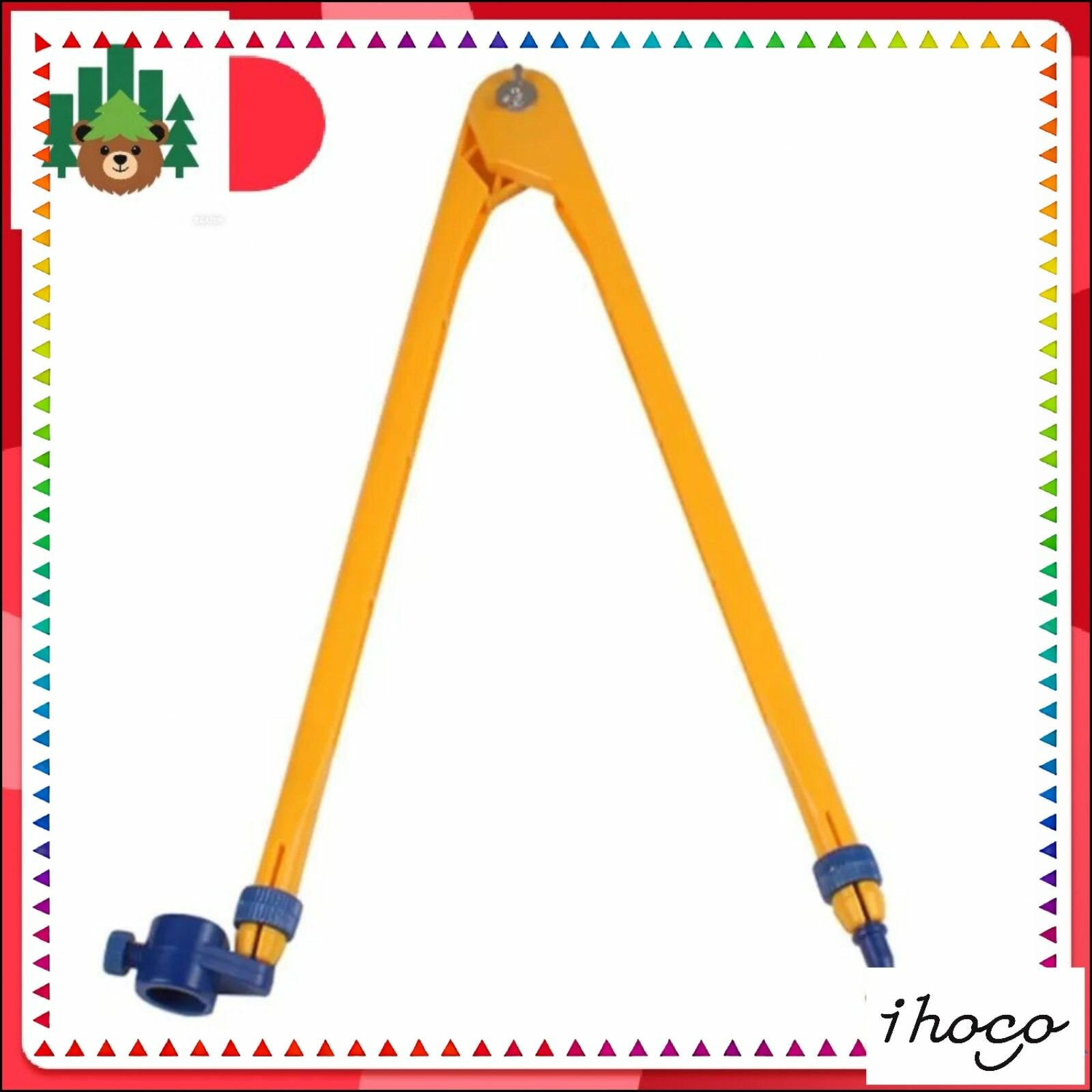 Многофункциональный премиум инструмент для педагога, большой демонстрационный циркуль для школьных занятий геометрией и черчения кругов на доске