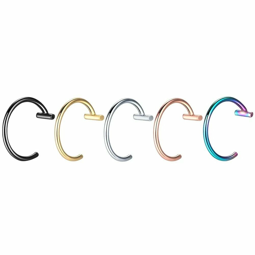 15/5 шт кольца для губ и носа нейтральные панк клипсы фальшивая диафрагма