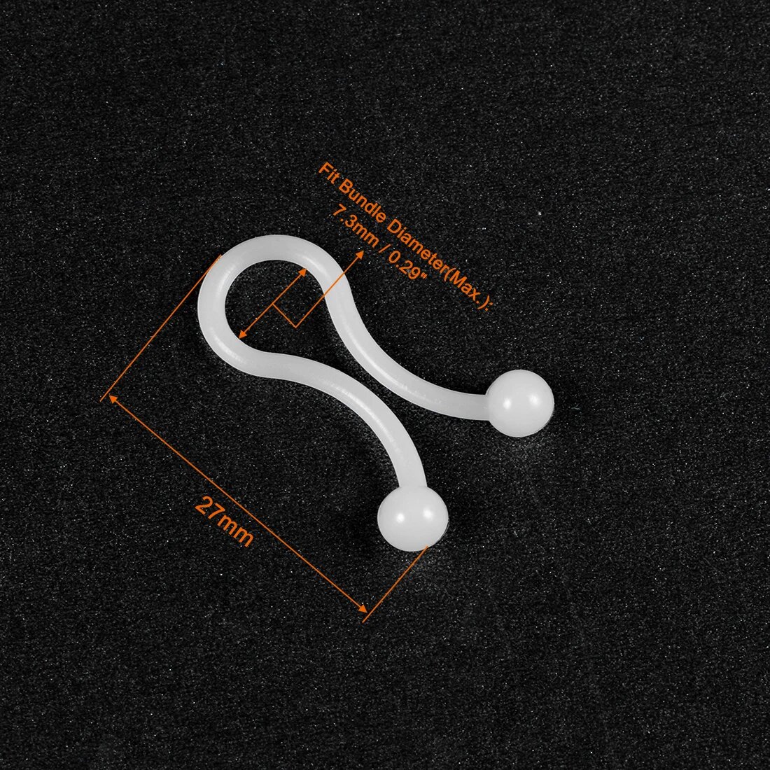 Нейлоновые кабельные стяжки UXCELL 27mm, 7.3mm Dia, 50шт