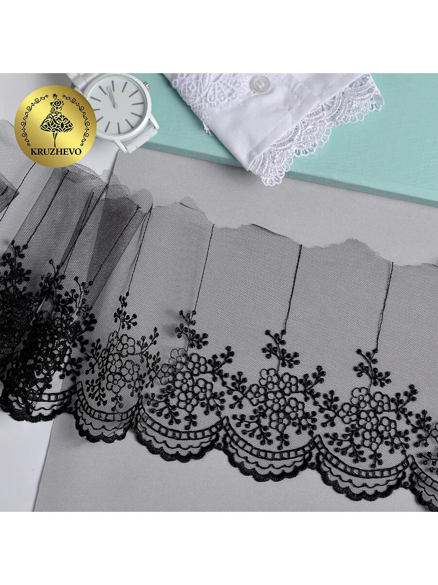 Кружево на сеткешир.100мм цв.05 уп.9м