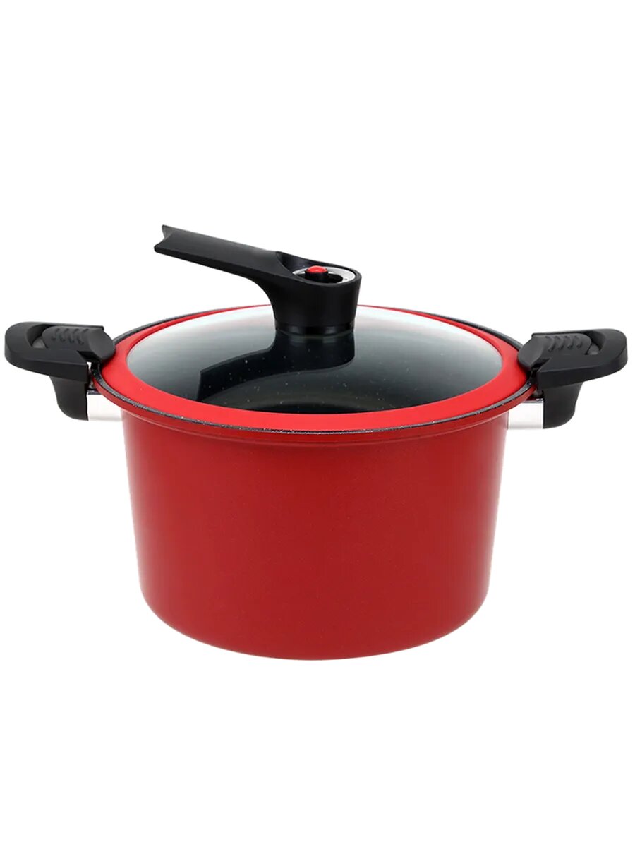 Кастрюля Deslon Maifan 3.5л, антипригарная, красная