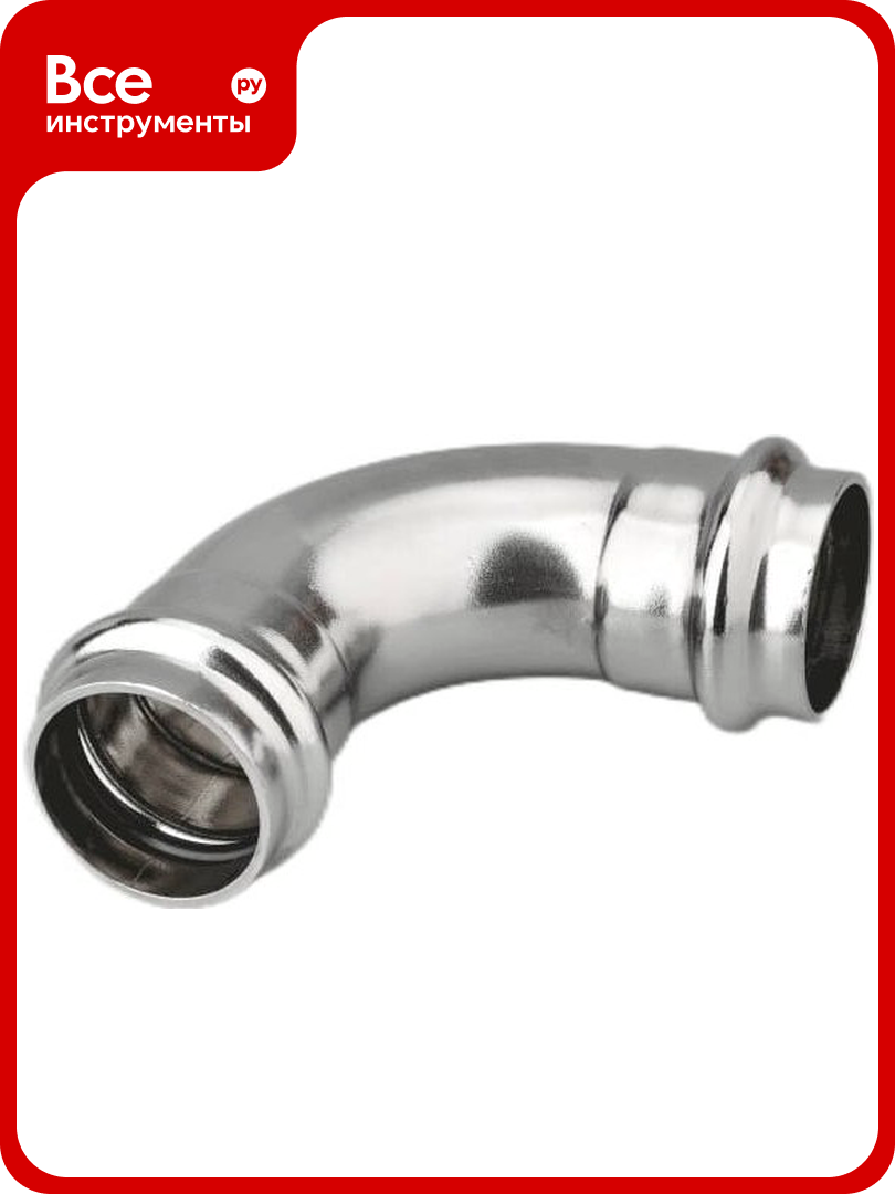 Отвод SantechSystems нержавеющая сталь AISI 304, Дн54x90 гр, пресс 129-8940