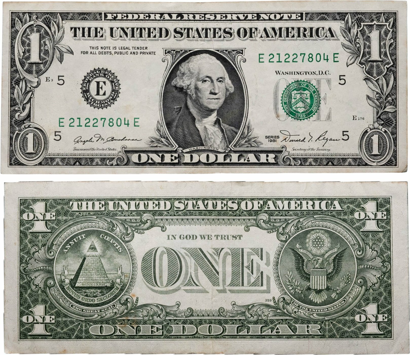 США 1 доллар 1981 года Pick 468а Е-Ричмонд