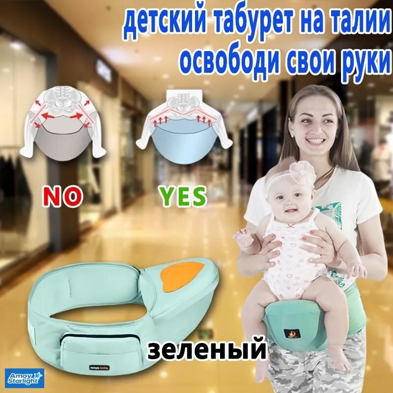 Детский табурет на талии, многофункциональный стульчик для сидения, ребенок держит артефакт спереди и сзади, светильник двойного назначения, четырехсезонная детская переноска