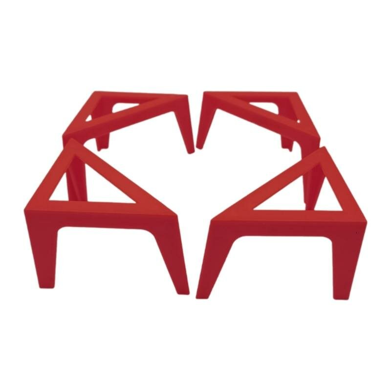 Холстовые подставки для акрилового литья, 4 шт, красный