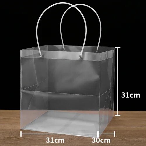 Прозрачные пакеты для цветов из ПВХ, 10 шт