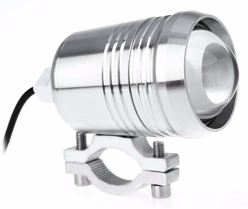 Прожектор фара WT8 125W на мотоцикл, квадроцикл, снегоход (мощный дополнительный свет, ходовые огни), серый