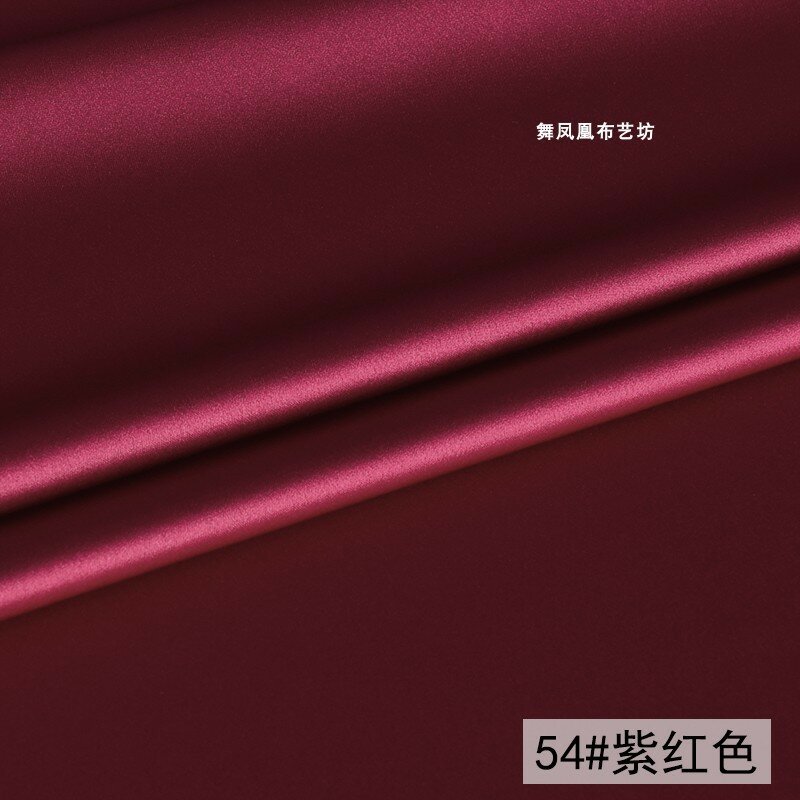 Однотонная двусторонняя ацетатная атласная ткань, глянцевая имитация шелка, дышащая, гладкая ткань для платьев