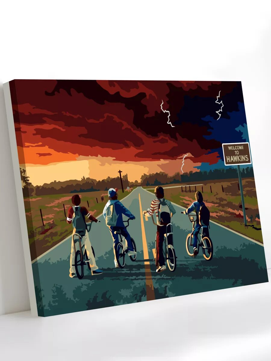 Картина по номерам на холсте с подрамником 40х50 см Очень странные дела