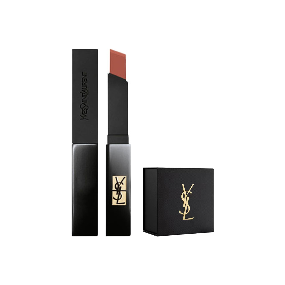 Помада матовая женская SAINT LAURENT Little Black Stripes Fine Tube Velvet, оттенок #319 FIRED UP NUDE