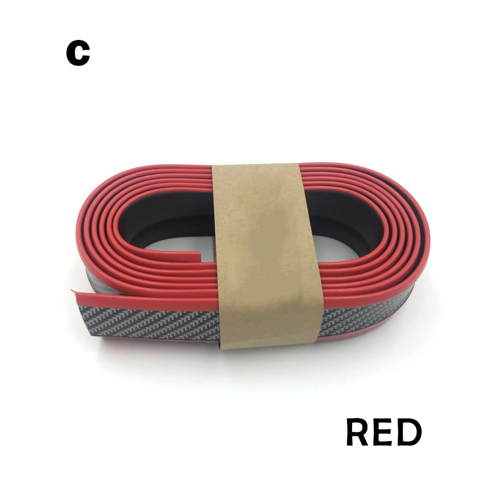 Наклейки в виде губ на бампер, резиновая накладка для переднего бампера, 2,5 м Red