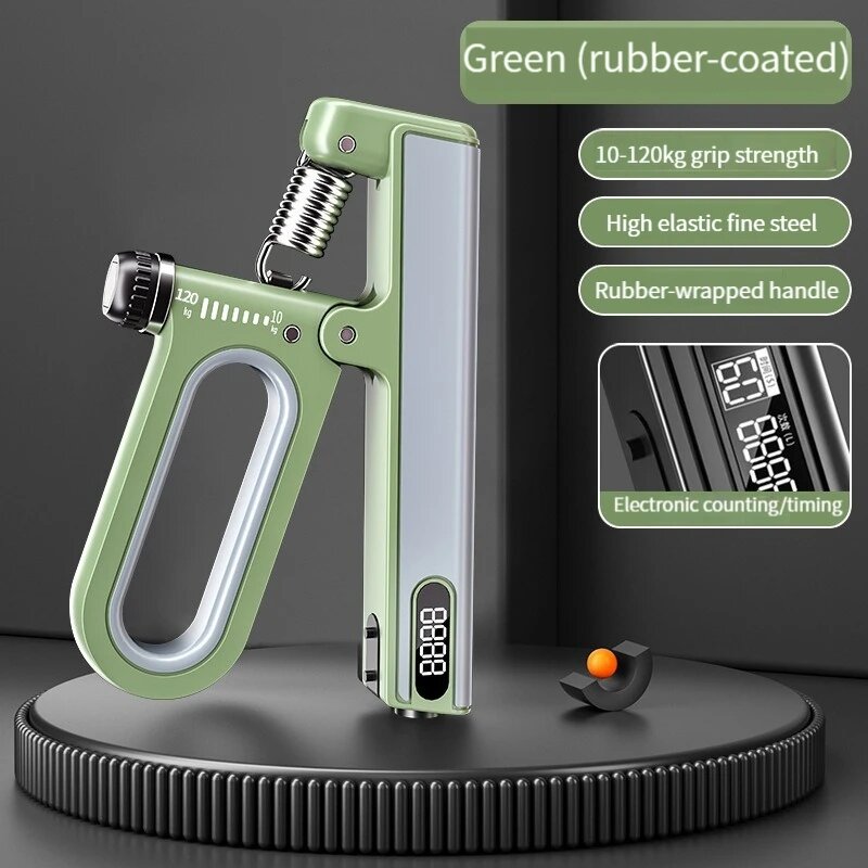 Ручной тренажер для кисти Green (10-120 кг) с электронным счетчиком