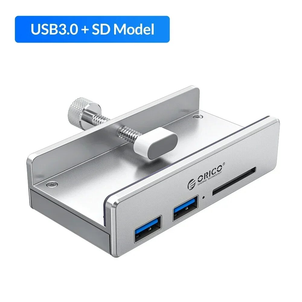 ORICO USB 3.0 HUB с блоком питания MH2AC-U3 Silver