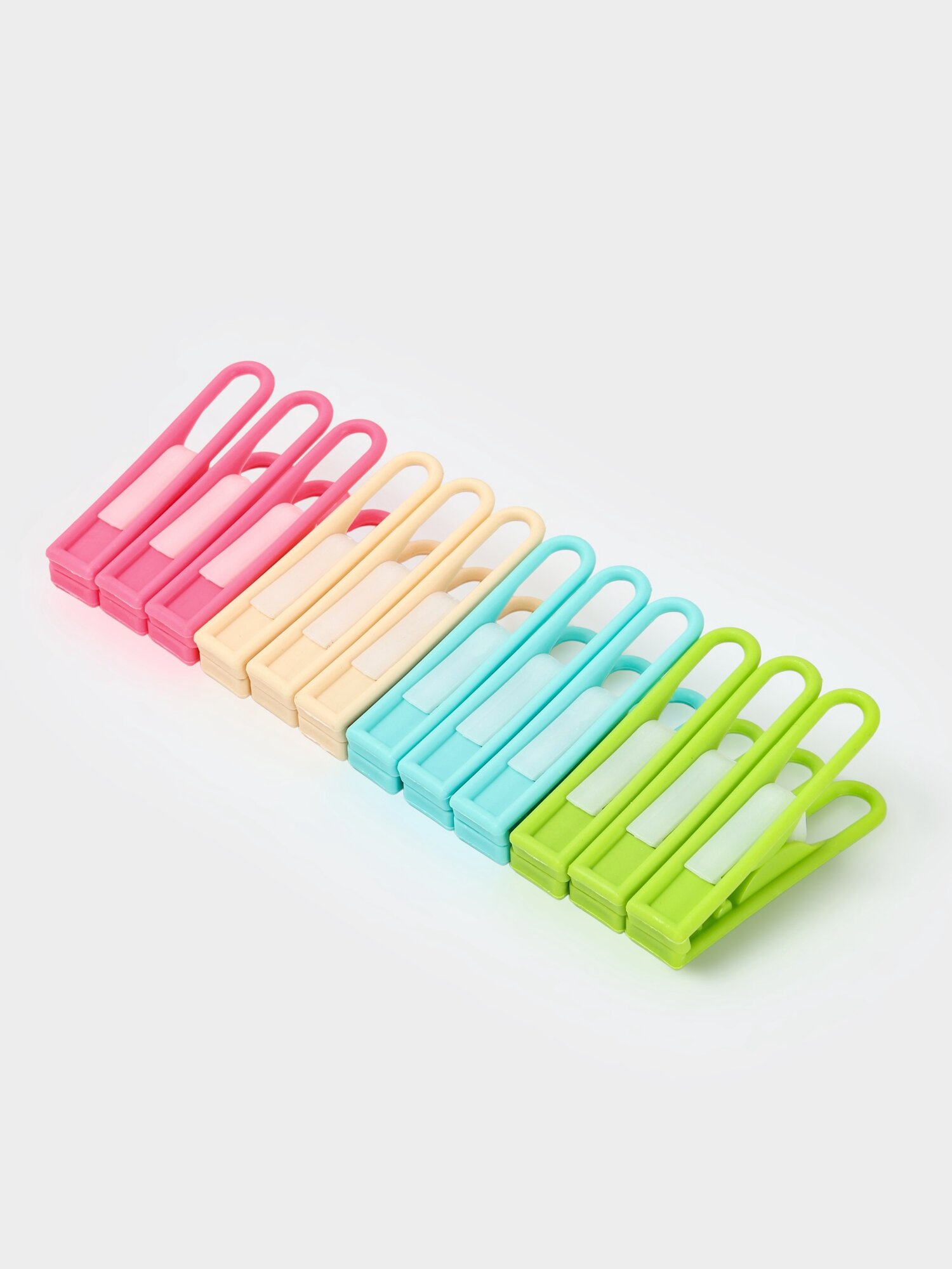 Набор бельевых прищепок Доляна, 24 шт, пластик, для сушки и хранения белья