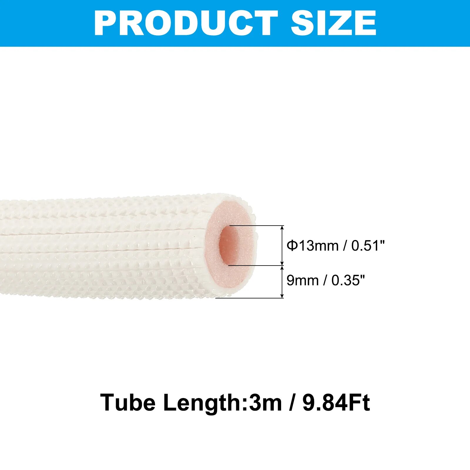 Пенопластовая изоляционная труба XPE для кондиционеров 13mmx3meter