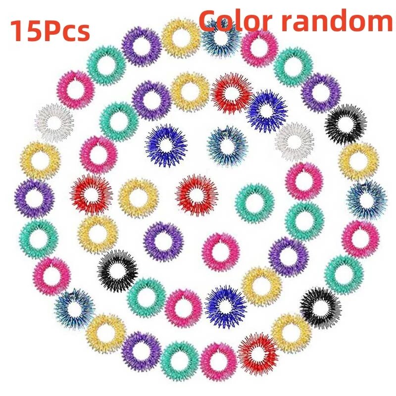 5/15 шт. мини-весеннее декомпрессионное кольцо на палец, игрушечный массажер для пальцев, пружинное декомпрессионное массажное кольцо для пальцев, инструмент для массажа рук