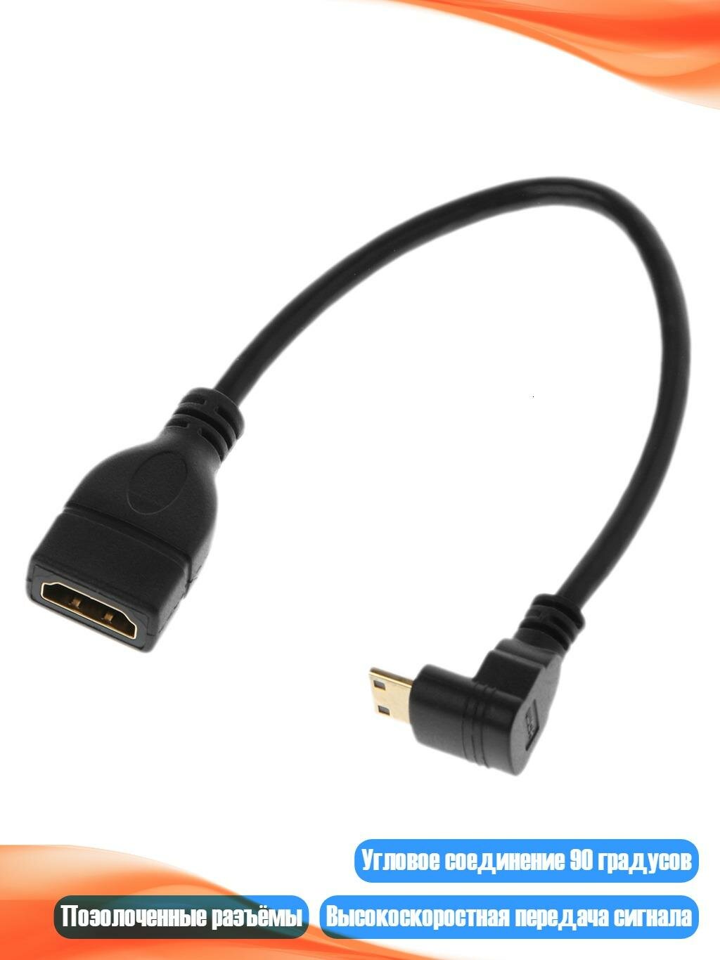 Угловой переходник Mini USB — HDMI, Наклоняйся вверх