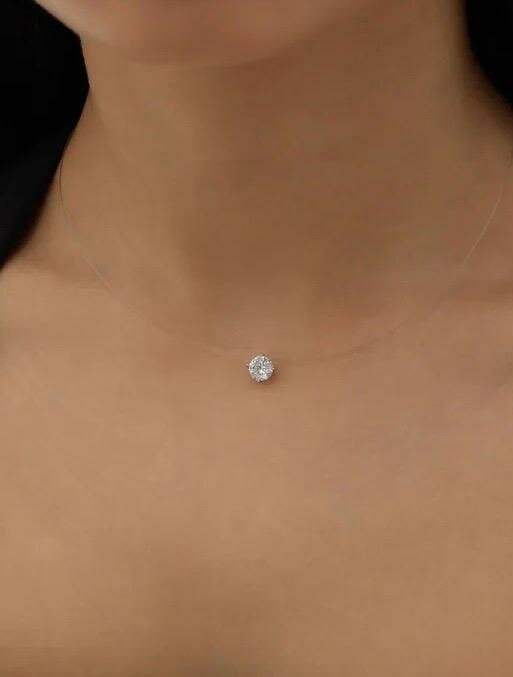 Колье, серебро, 925 проба, родирование, фианит