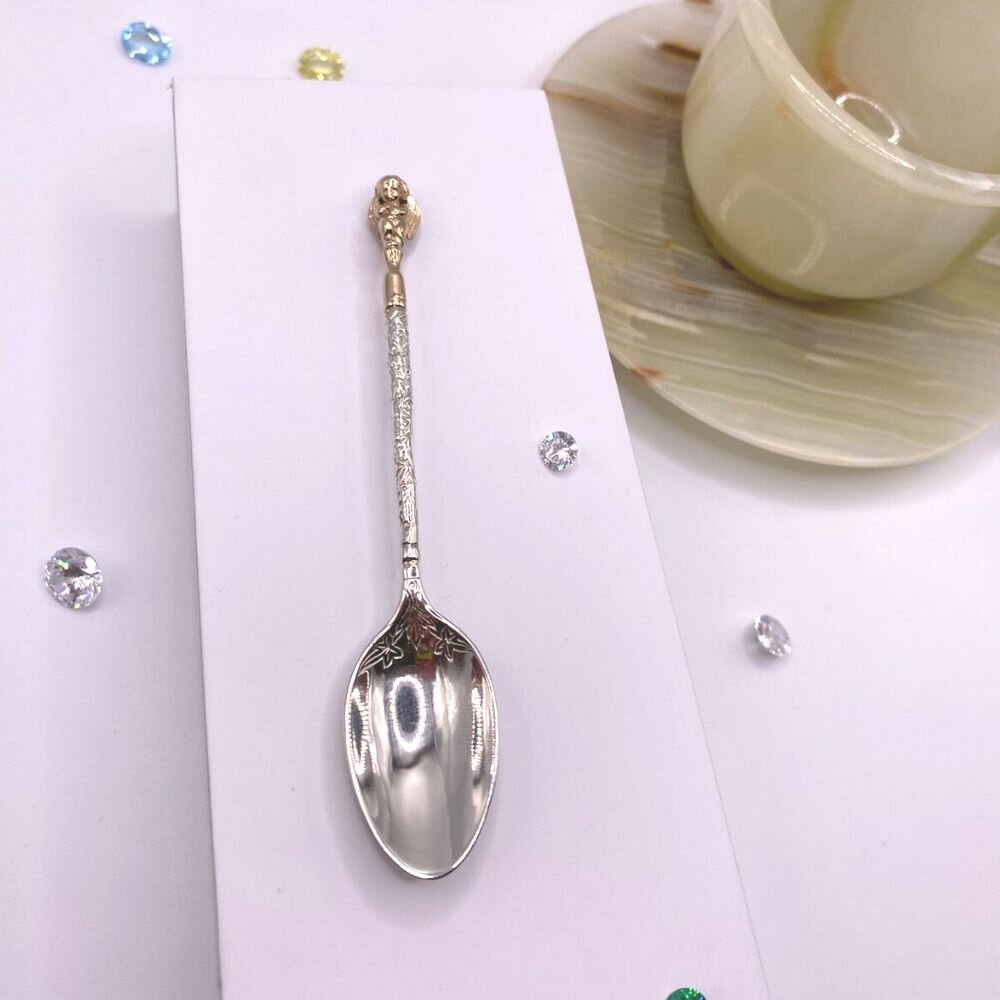 Серебряная чайная ложка с Ангелом.