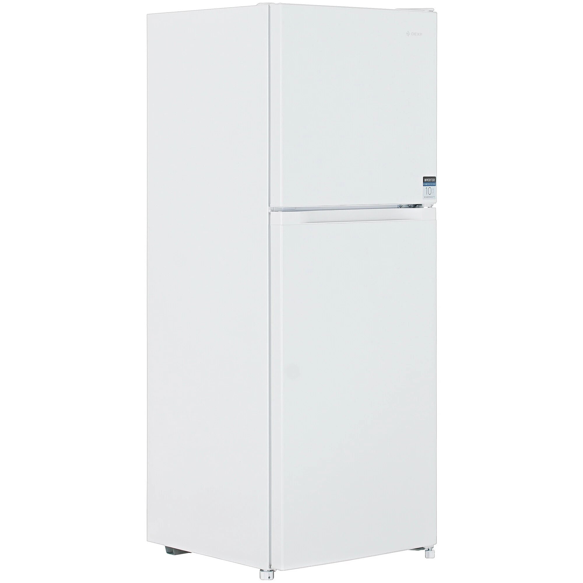 Холодильник с морозильником DEXP T4-21AMG белый, 201 л, внешнее покрытие-металл