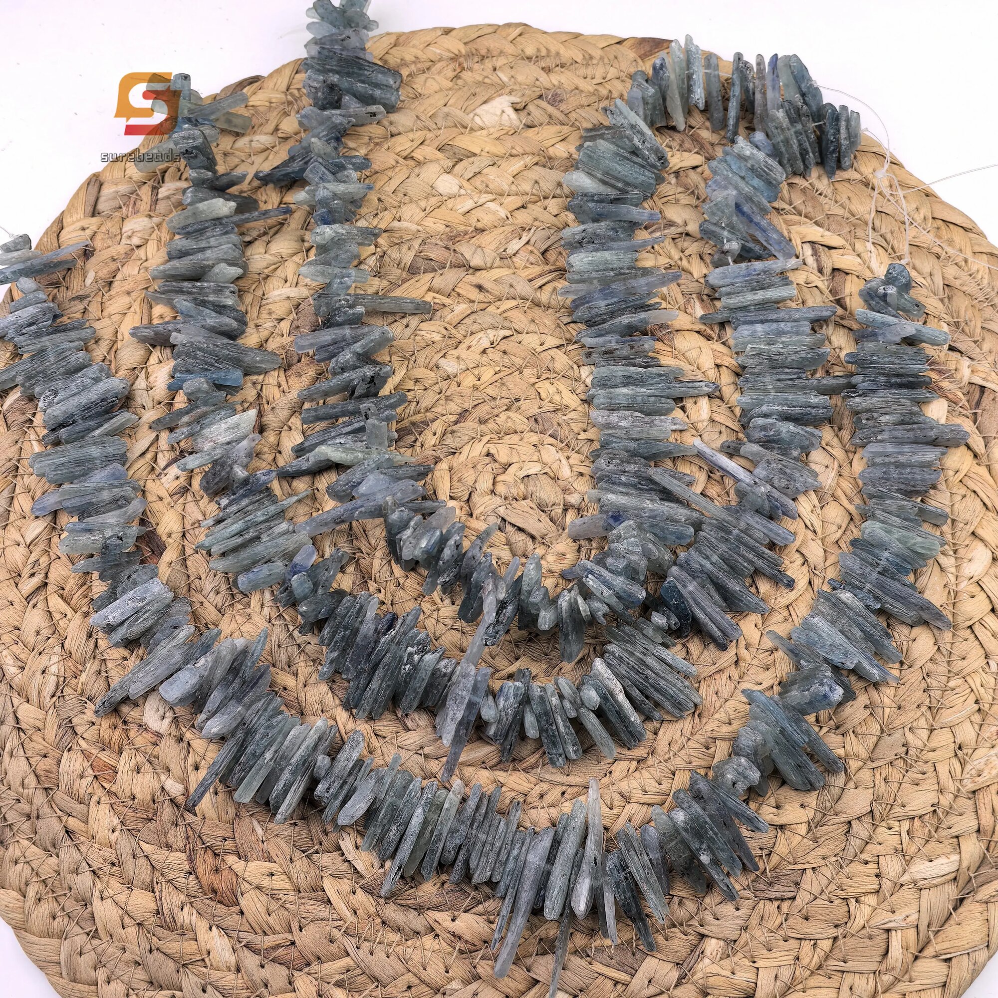 Синие натуральные бусины из кианита 15,5 дюймов srbstsq 2-5x15-32mm