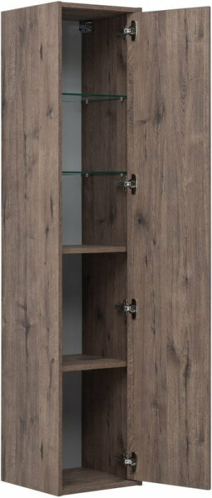 Шкаф-пенал для ванной Aquanet Lino 35 дуб веллингтон