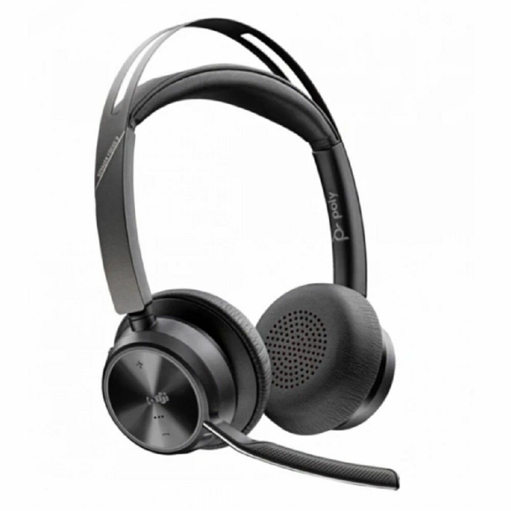 Plantronics Гарнитура Poly 9T9J6AA#AC3 Voyager Focus 2 Microsoft Teams Certified with charge stand Headset Гарнитура беспроводная
