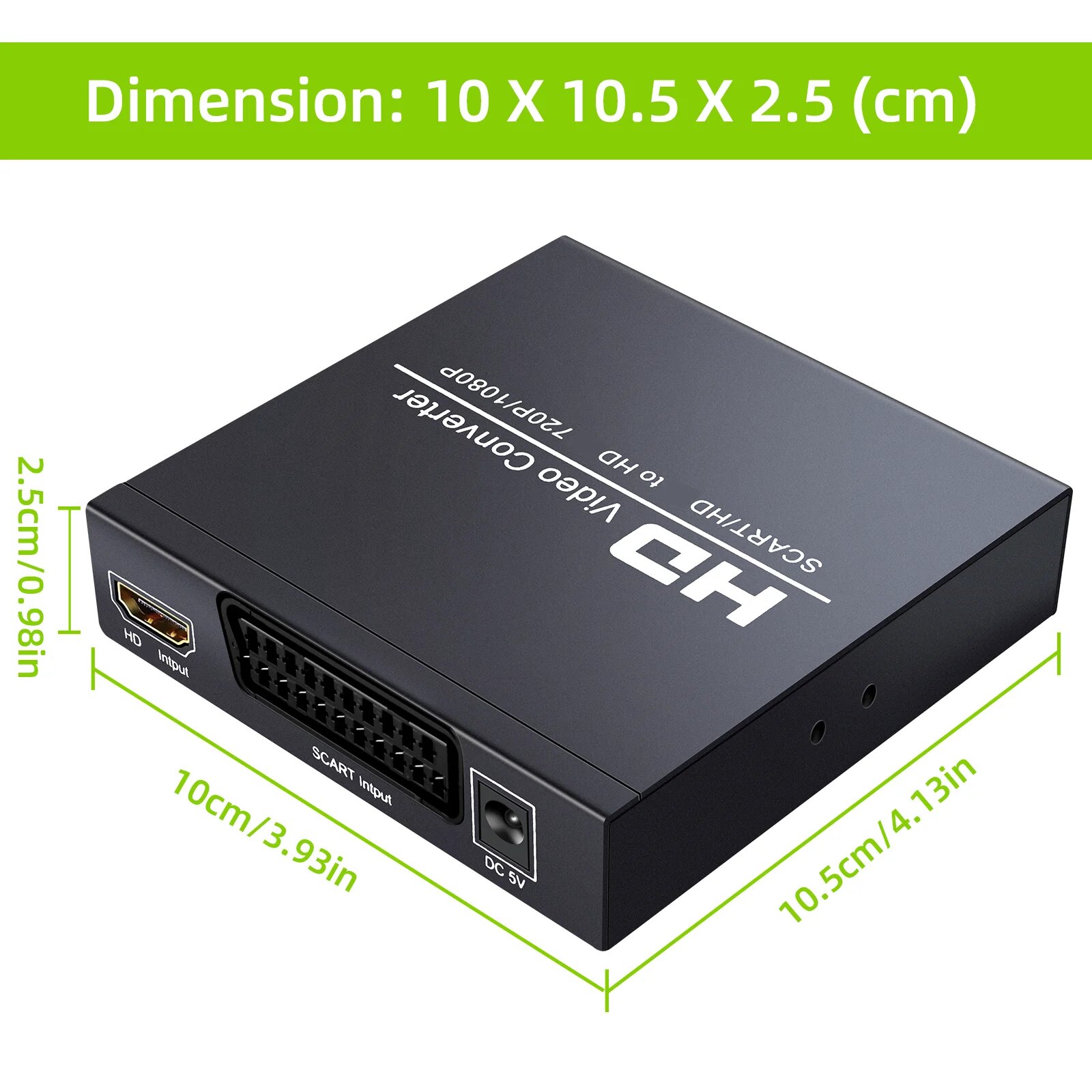WDYAJ Конвертер SCART в HDMI USB Power Cable