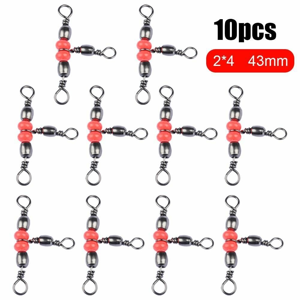 Тройной разветвитель для рыбалки, Т-образный переходник с восьмеркой и вертлюжками, аксессуар для спиннинга