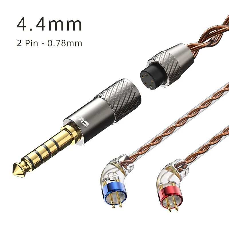 Кабель для наушников KZ CVJ VS400 400 жил 0.78mm 4.4mm Plug