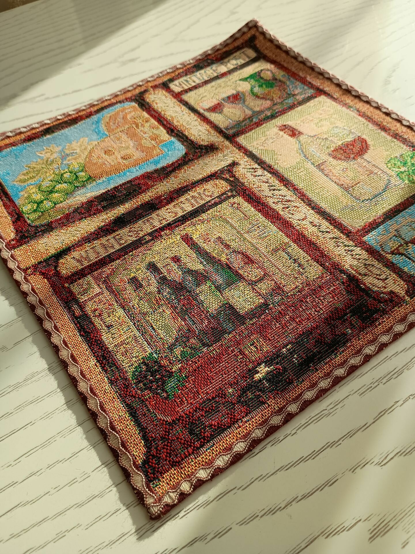 Салфетка гобеленовая "Сомелье (вино)" 25х25