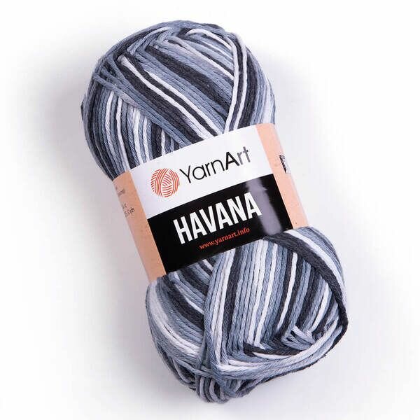 Пряжа YarnArt Havana 2101 (1 моток по 200г/215м) серый/белый/маренго