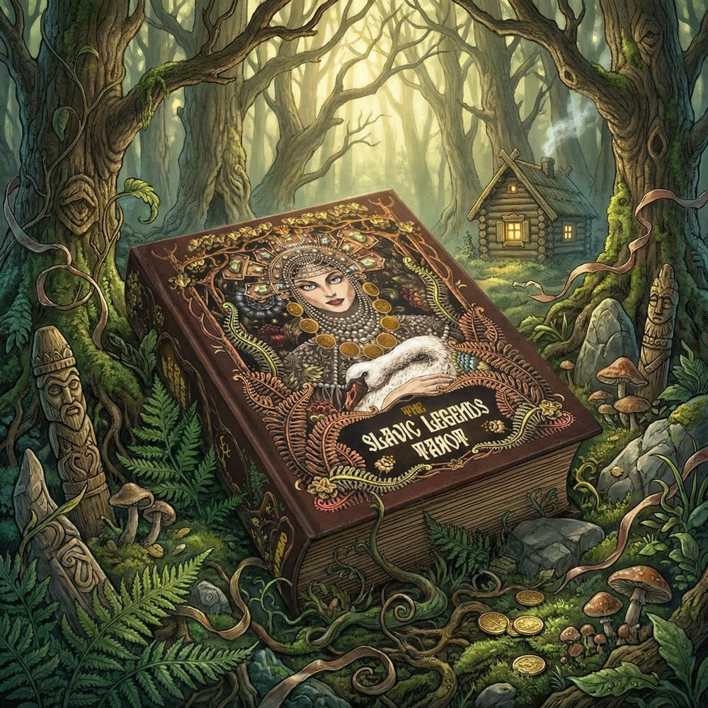 Карты Таро The Slavic Legends Tarot - LARGE Version 14cm, Taroteca / Славянские Легенды 14 см, золот 63816