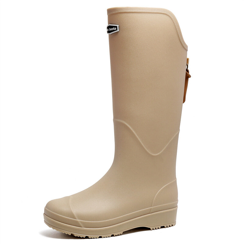 Женские резиновые сапоги, высокие водонепроницаемые сапоги, кухонные сапоги на толстой нескользящей подошве, мужские резиновые туфлиРазмер обуви. EU:41