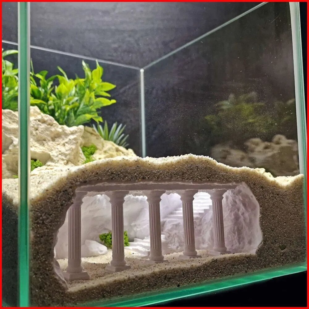 Декоративная 3D печать в стиле римской классики для оформления аквариума