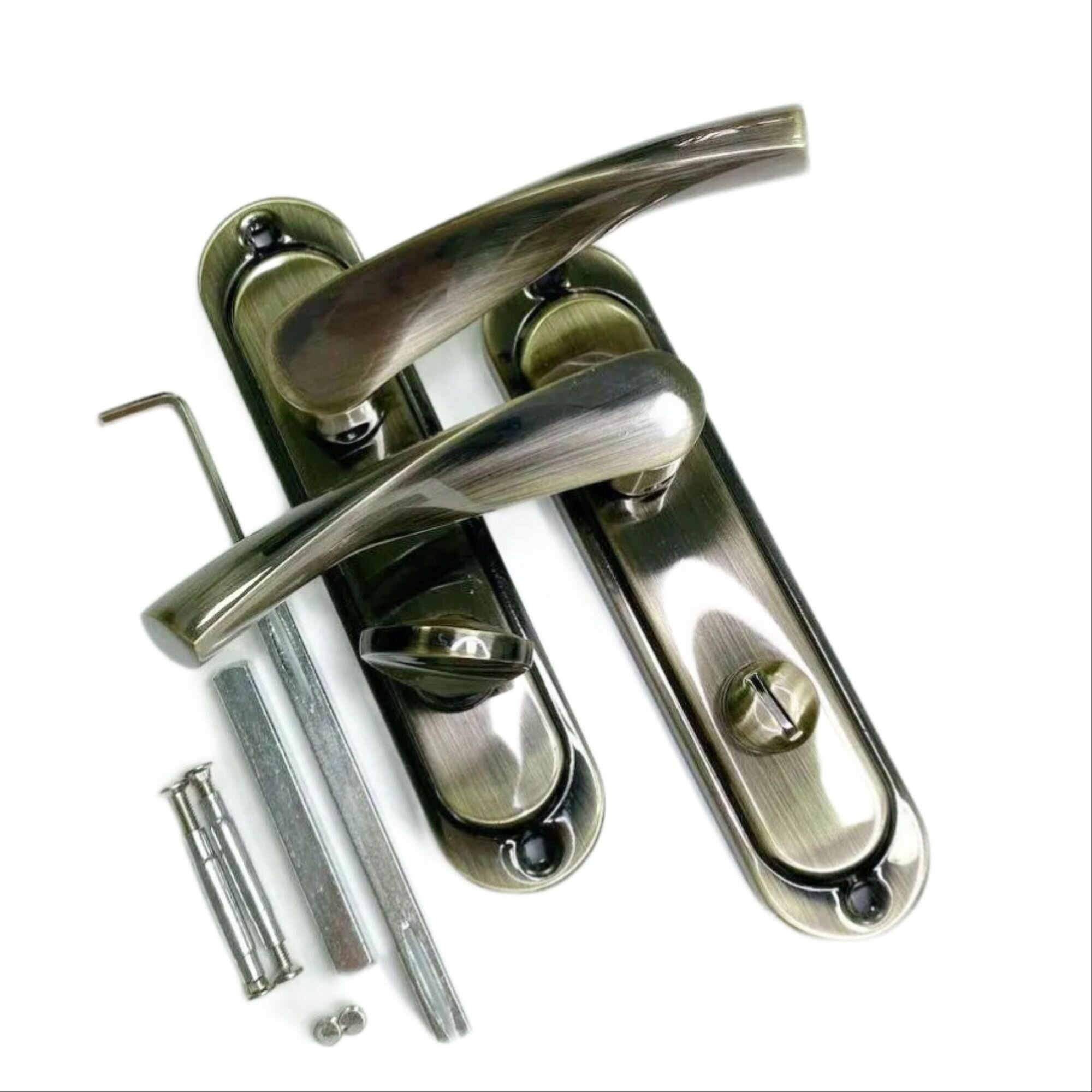 Ручки на планке межкомнатные Ferre 62.323 WC AB Бронза с фиксатором, к механизму 251 wc 62 мм.