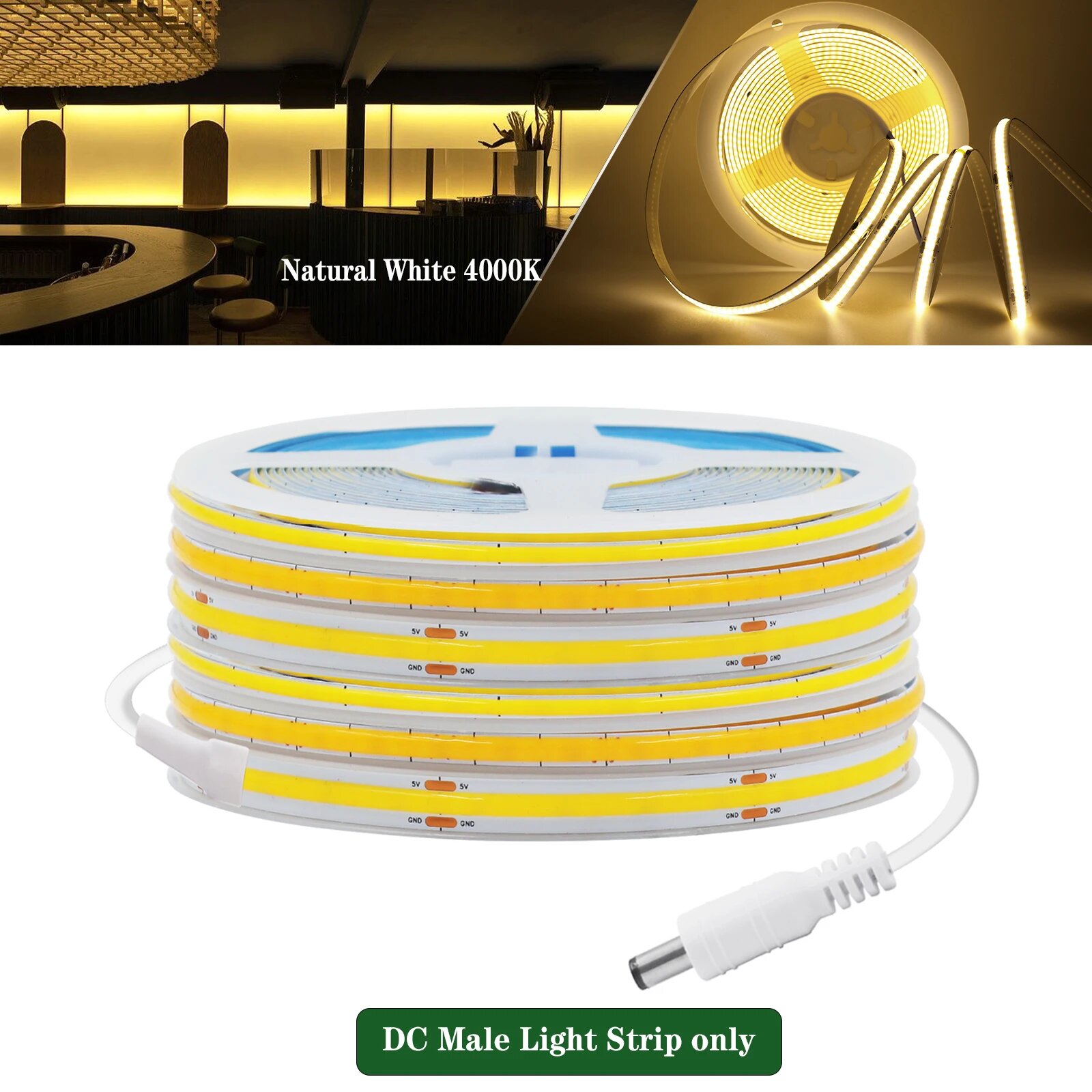3 мм, 5 мм, 8 мм, светодиодная лента COB, 5 В, 320 светодиодов, PIR-датчик движения, гибкий ночник, лента с питанием от аккумулятора USB/AAA, 3000K, 4000K, 6000K