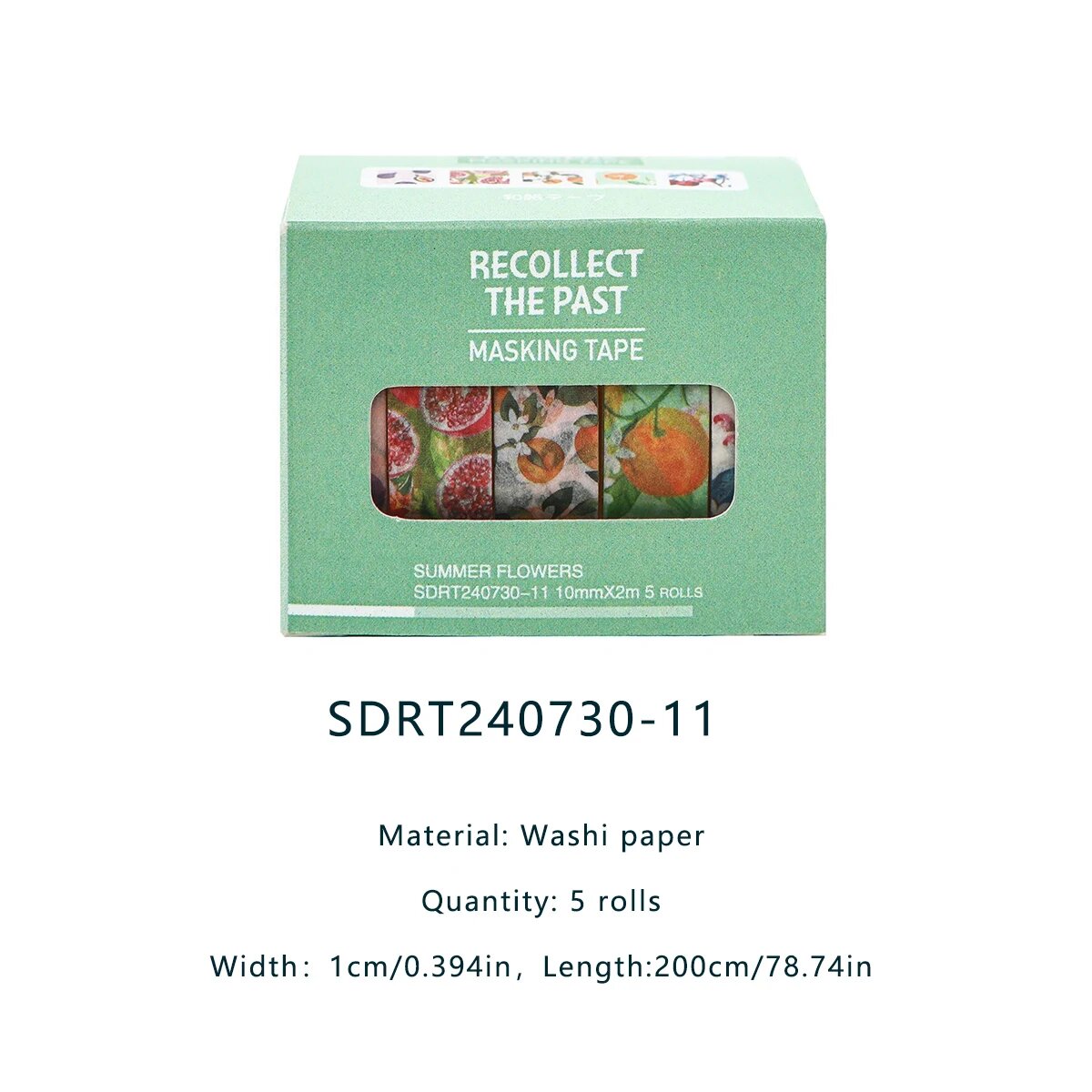 Набор Из 5 Рулонов Цветной Клейкой Ленты Васи С Весенними Цветочными Узорами, Ширина 10 Мм, Для Скрапбукинга, Дневников, Поделок