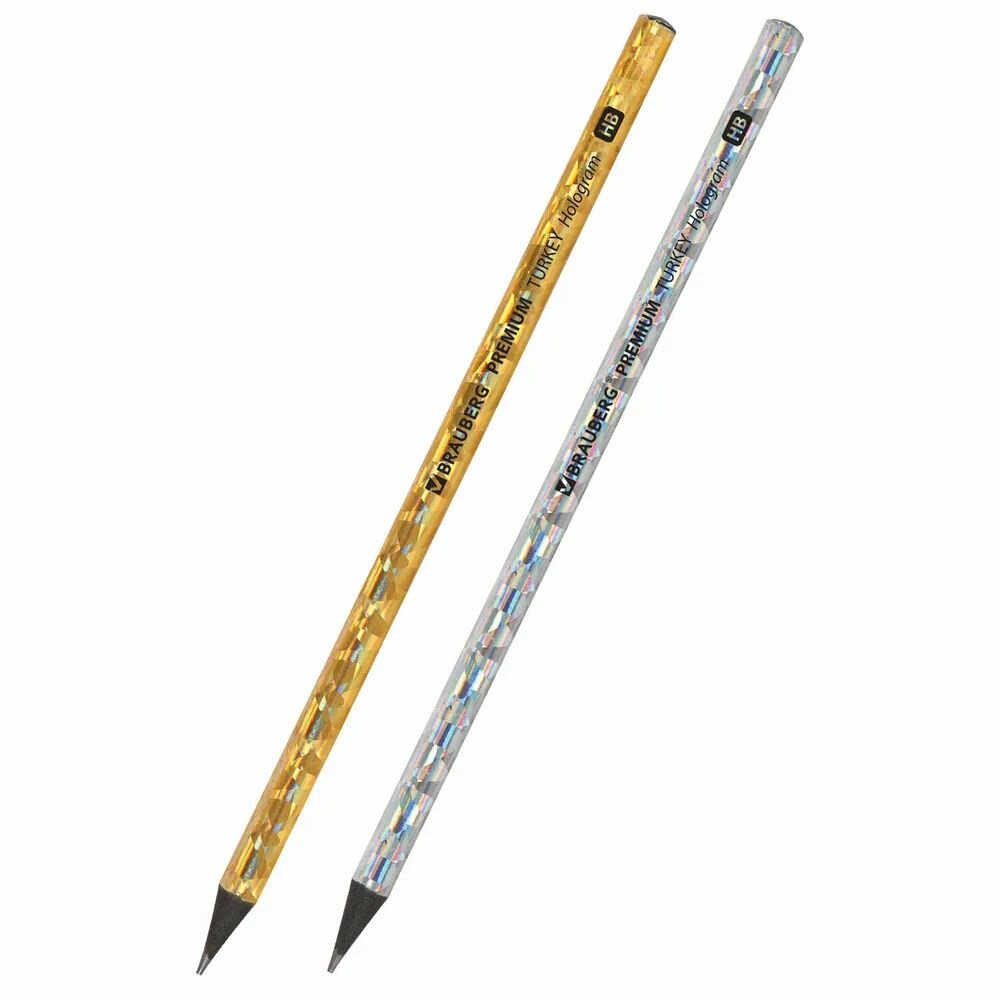 Набор карандашей чернографитных "Голограмма" НВ, ассорти (6шт)