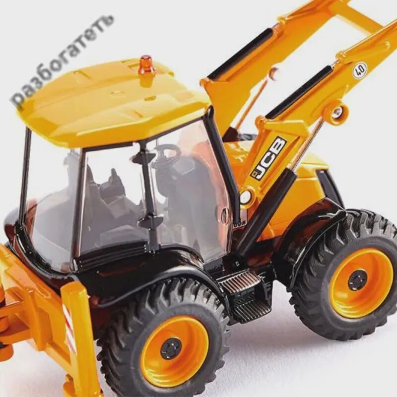 Игрушечная машинка Siku 3558 JCB 4CX Baggerlader Backhoe Loader 1/50 желтый — фото 1