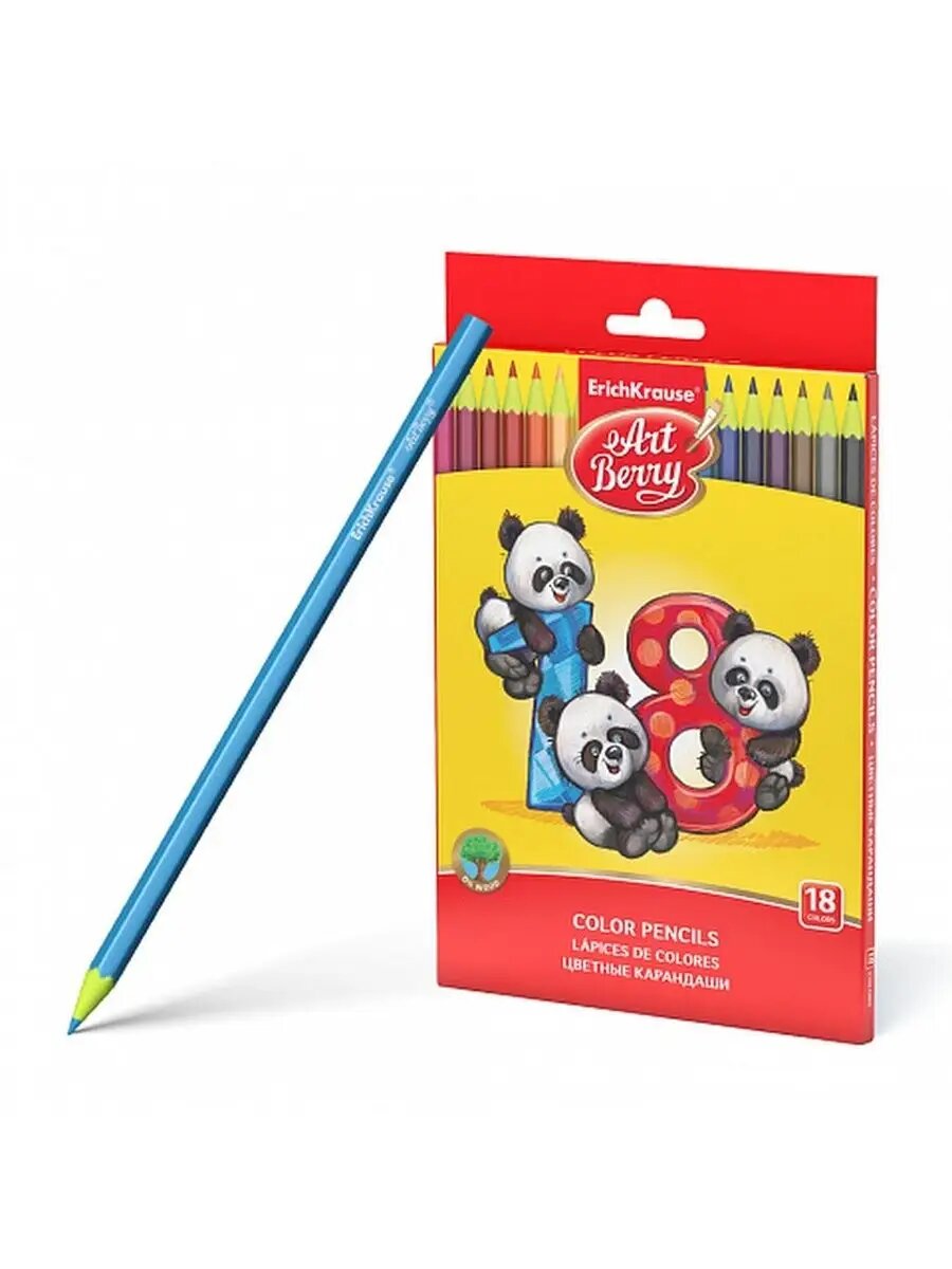 Пластиковые цветные карандаши шестигранные