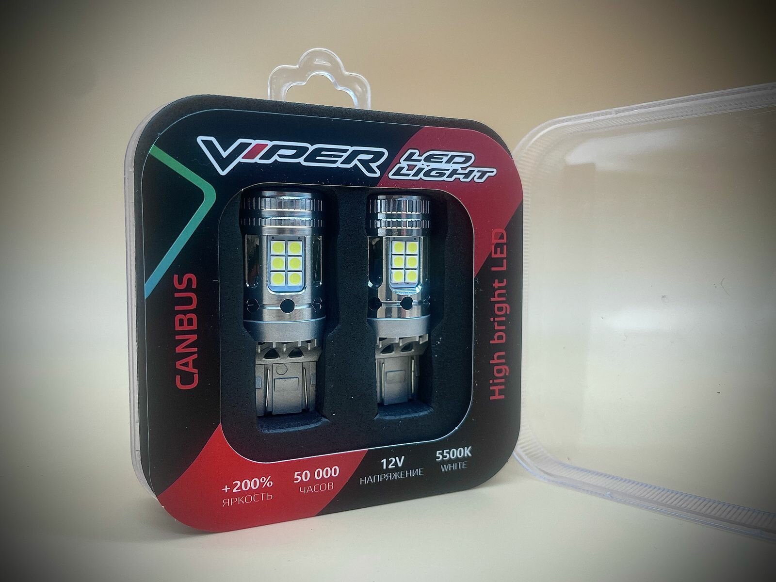 Светодиодные лампы W21/5W с обманкой VIPER/ 7443 3020 36SMD / Led лампы Супер Яркие