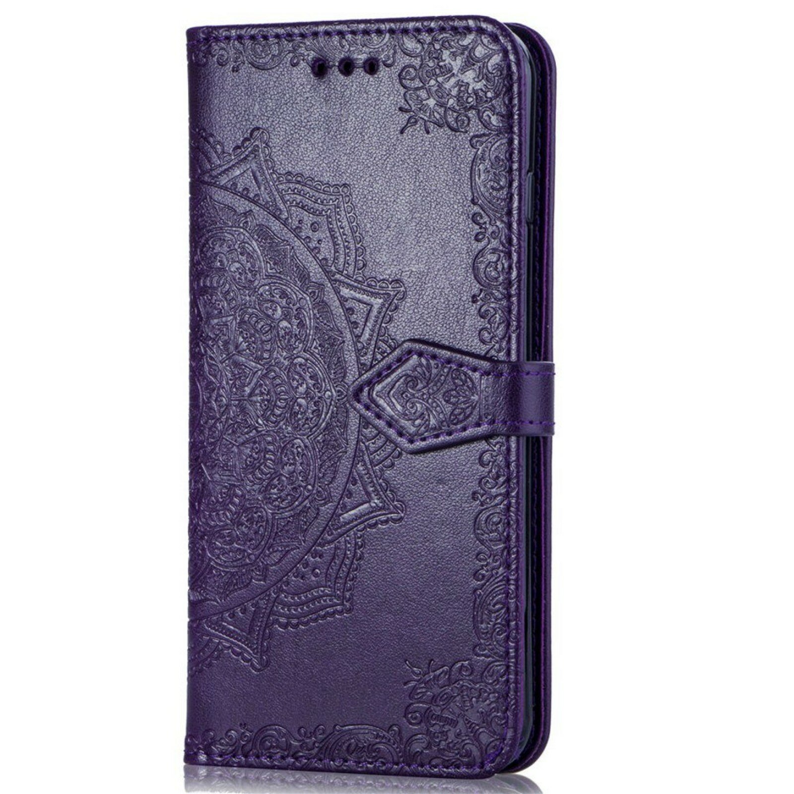 Чехол-книжка MyPads для Nokia 7.2 и Nokia 6.2 фиолетовый с загадочными узорами
