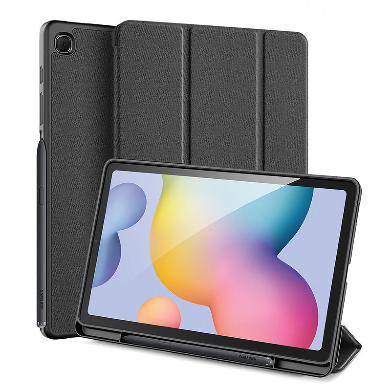 Чехол-книжка MyPads для Samsung Galaxy Tab S6 Lite 10.4 SM-P610 / P615 с функцией автозасыпания черный